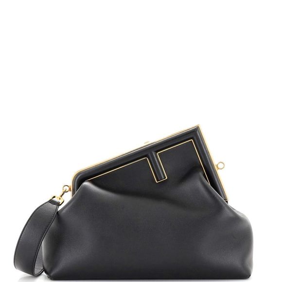 Fendi | Bags | Fendi First Bag Leather Medium Black | Poshmark